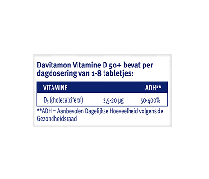 Davitamon Vitamine D 50+ 250 tabletjes: voor behoud van sterke botten