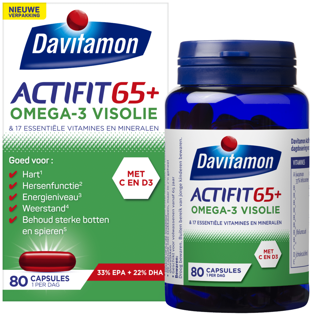 Davitamon Actifit 65+ Omega-3 Visolie: goed voor het hart