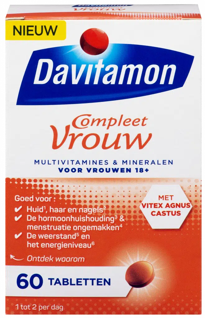 Davitamon Vrouw: helpt bij ongemakken rond de menstruatie