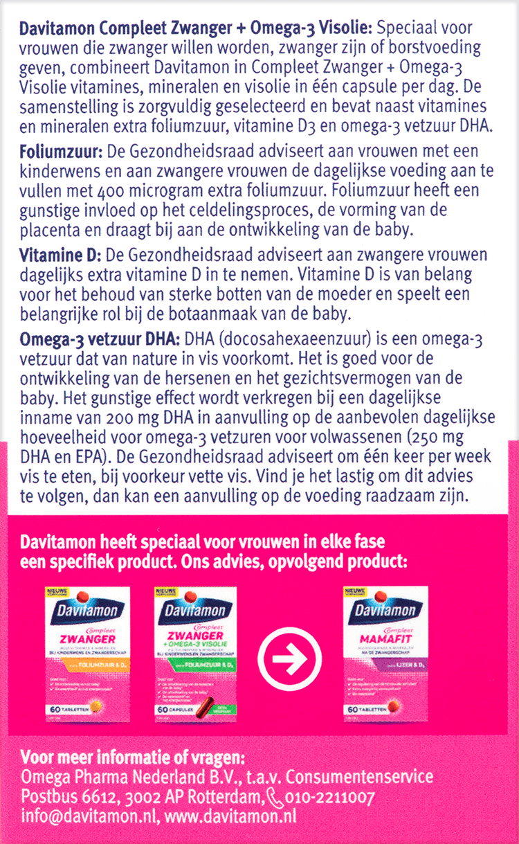Davitamon Compleet Mama Omega-3 Visolie | Davitamon