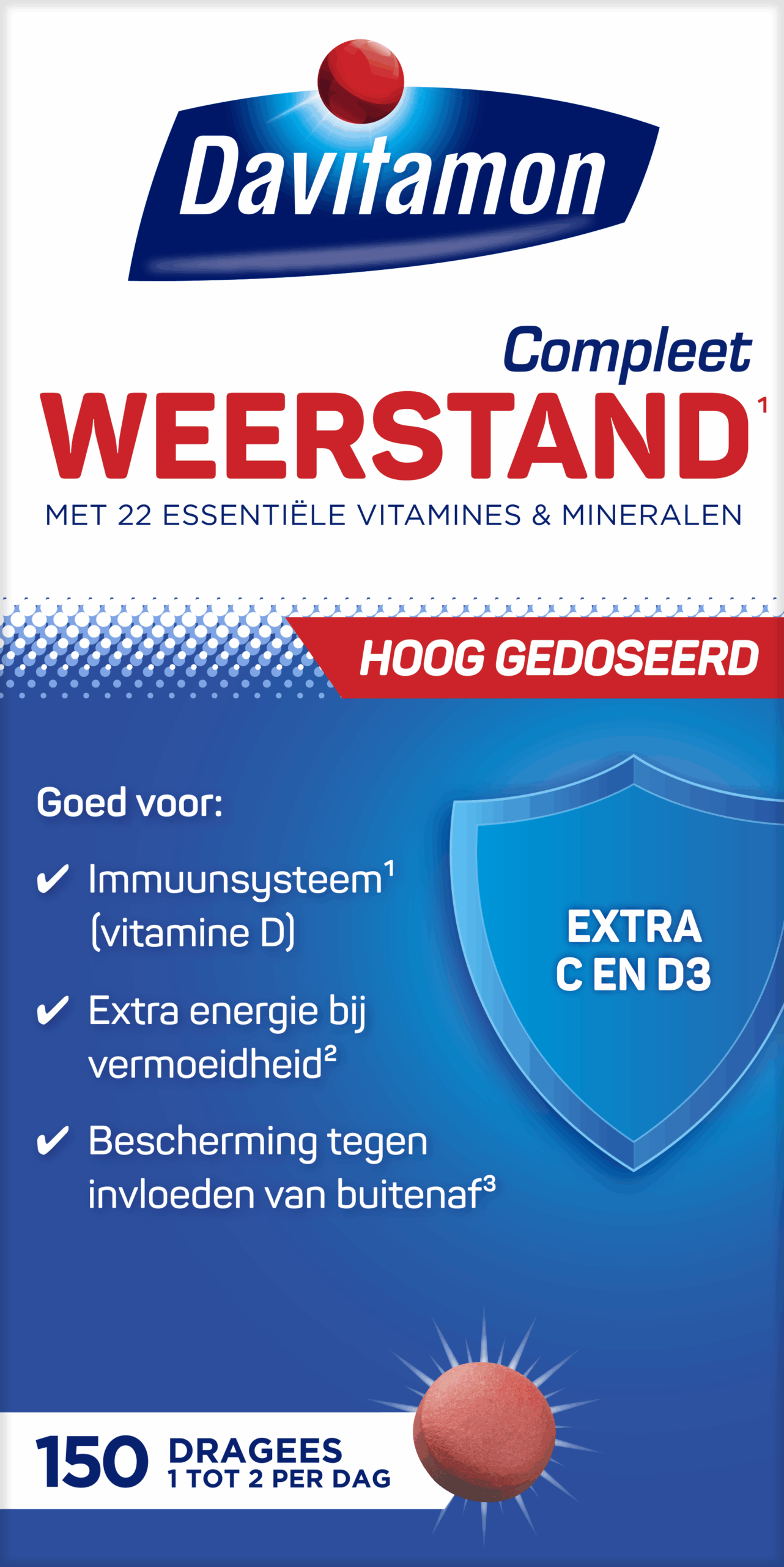 Davitamon Compleet Weerstand Hoog gedoseerd dragees | Davitamon