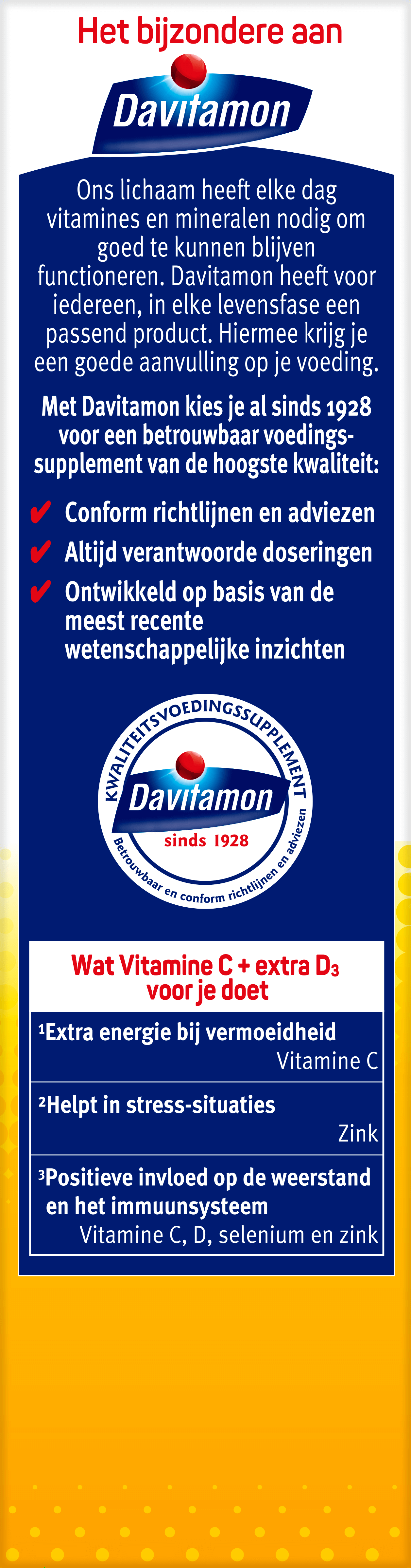 Davitamon Vitamine C Forte + extra D3 42 tabletten