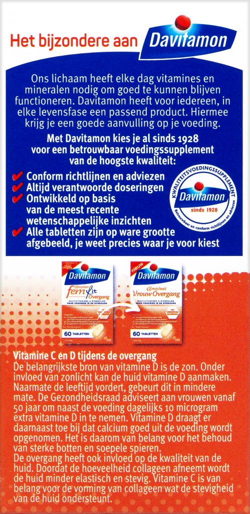 Davitamon Compleet Vrouw Overgang: helpt bij overgangsverschijnselen