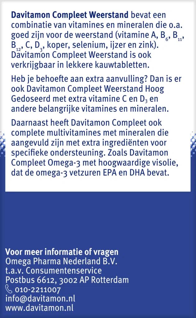Davitamon Compleet Weerstand 100 Dragees | Davitamon